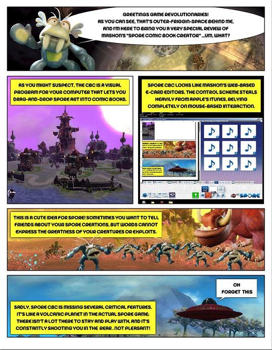 Spore Comic Book Creator Review - GameRevolution