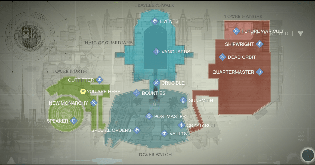 Destiny Tower Vendors - GameRevolution