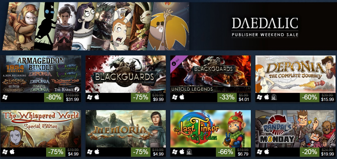 Daedalic Weekend on Steam Now Live - GameRevolution