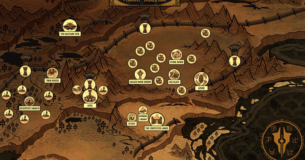 Tyranny World Map - GameRevolution