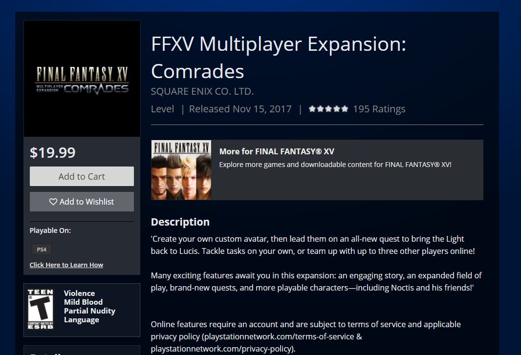 Final Fantasy 15 Comrades: Release Date and How to Download the ...