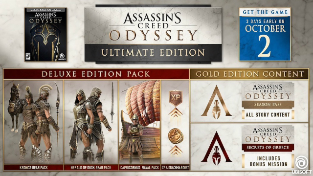Assassin's Creed Odyssey Editions: Pre-Order Bonus, Deluxe and ...