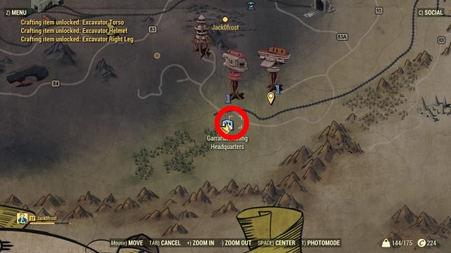 Fallout 76 Power Armor Station Blueprint Location - GameRevolution
