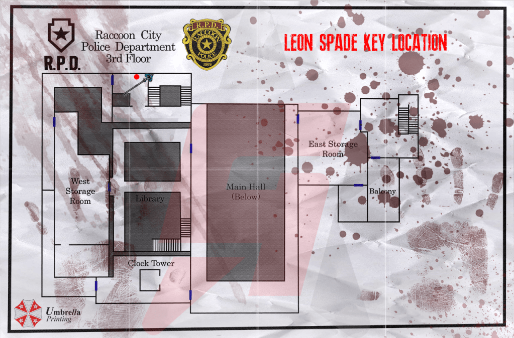 Resident Evil 2 remake Spade Key location and Spade Key doors ...