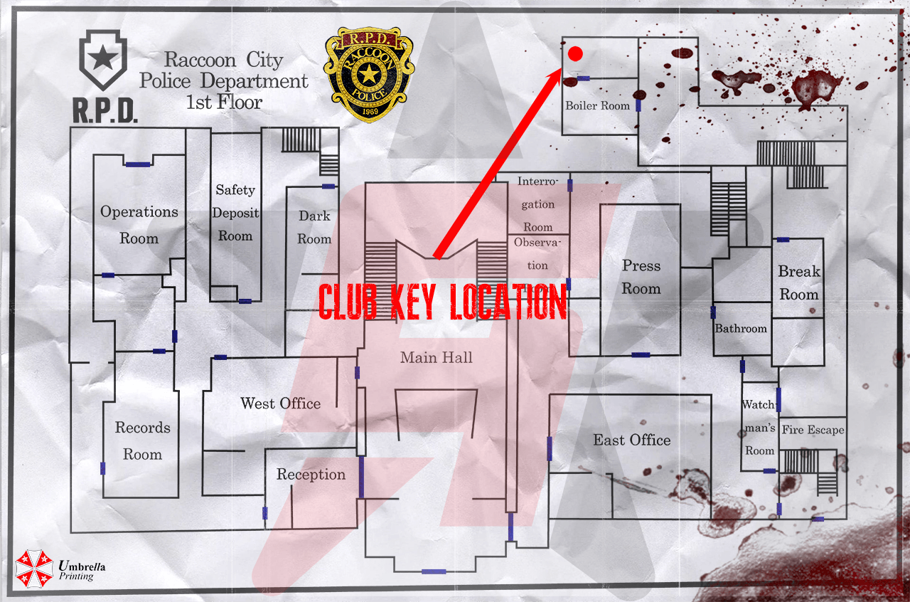 Resident Evil 2 remake Club Key location and Club Key doors ...
