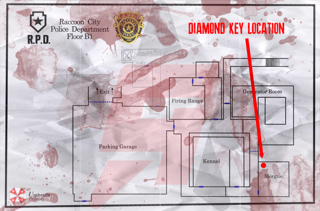 Resident Evil 2 remake Diamond Key location and Diamond Key doors ...