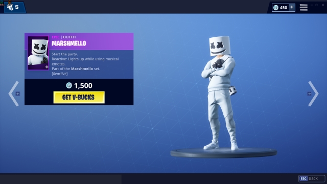 Fortnite Marshmello Set | Marshmello skin, Mello Rider, and Marsh Walk unlock guide - GameRevolution