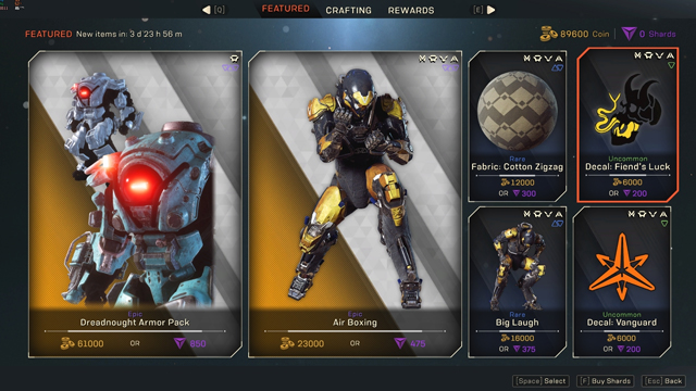 Anthem Featured Store Reset | New items refresh (March 8) - Gamerevolution