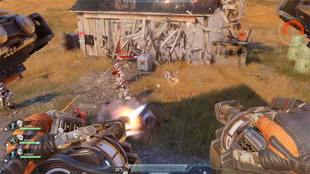 Disintegration seems to mix Halo first-person shooting with Socom-style tactics well ...