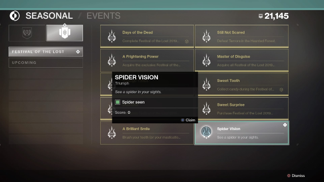 Destiny 2 See A Spider In Your Sights | Spider Vision Festival of the ...