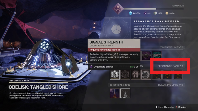 Destiny 2 Obelisk Guide | Resonance Rank, Polarized Fractaline ...