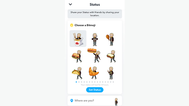 Snapchat Status | How to set status - GameRevolution