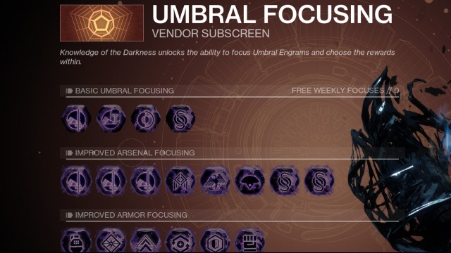 Destiny 2 Umbral Engram Drop Pool | Umbral Engram Gear Drop List ...