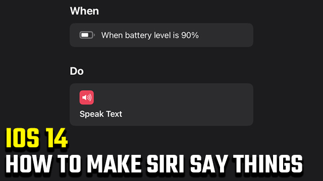 How to make Siri say things in iOS 14 - GameRevolution