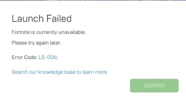 Fortnite error code LS-0016 fix - GameRevolution