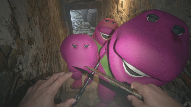 Resident Evil Village mods based on Barney and Thomas The Tank Engine ...