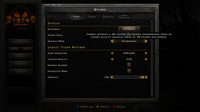 Diablo 2: Resurrected Performance or Quality mode differences ...