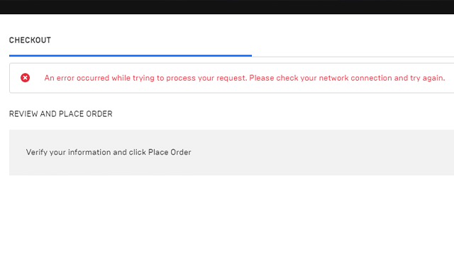 Epic Games Store: An error occurred while trying to process your ...