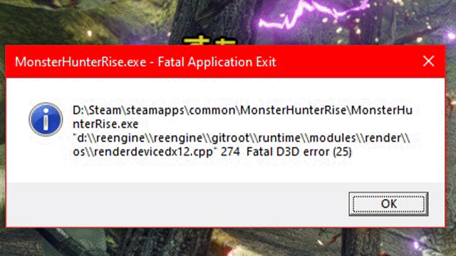 Monster Hunter Rise Fatal Application Exit Error Fix - GameRevolution