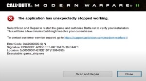 Modern Warfare 2 (MW2) ‘Application Has Unexpectedly Stopped Working ...