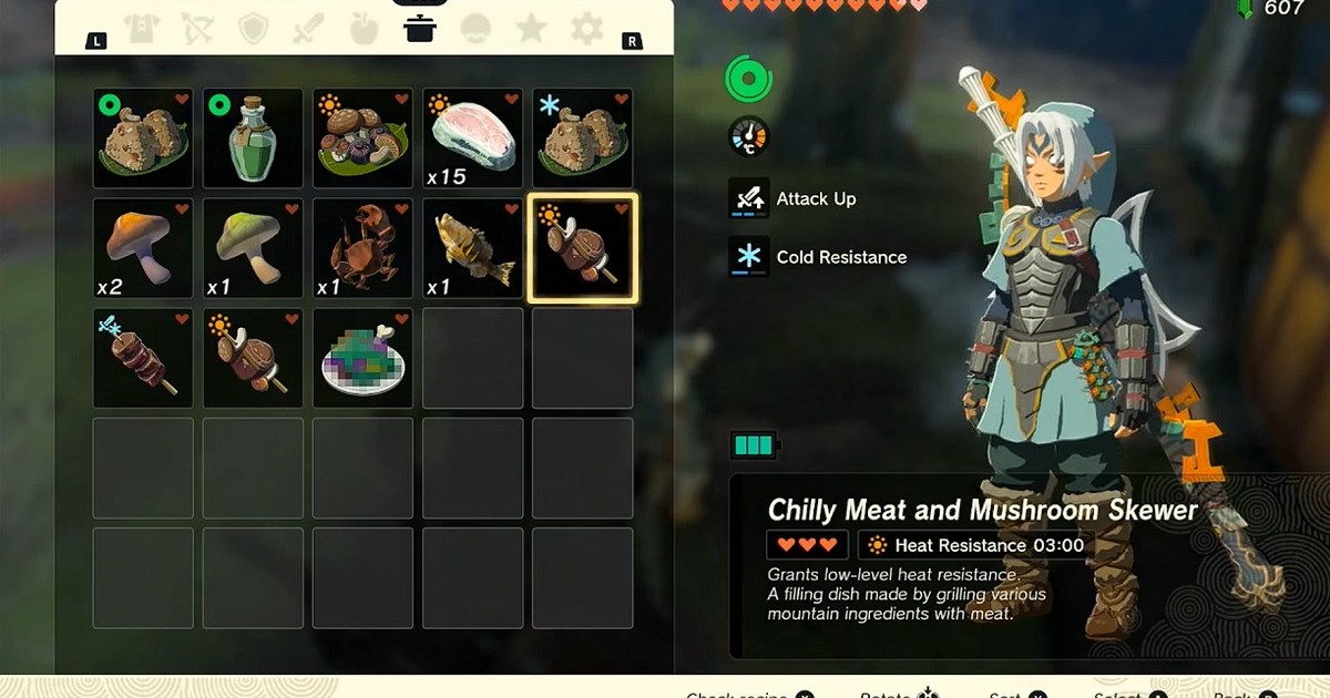 Zelda: Tears of the Kingdom Heat Resistant Recipe List: Best Chilly ...