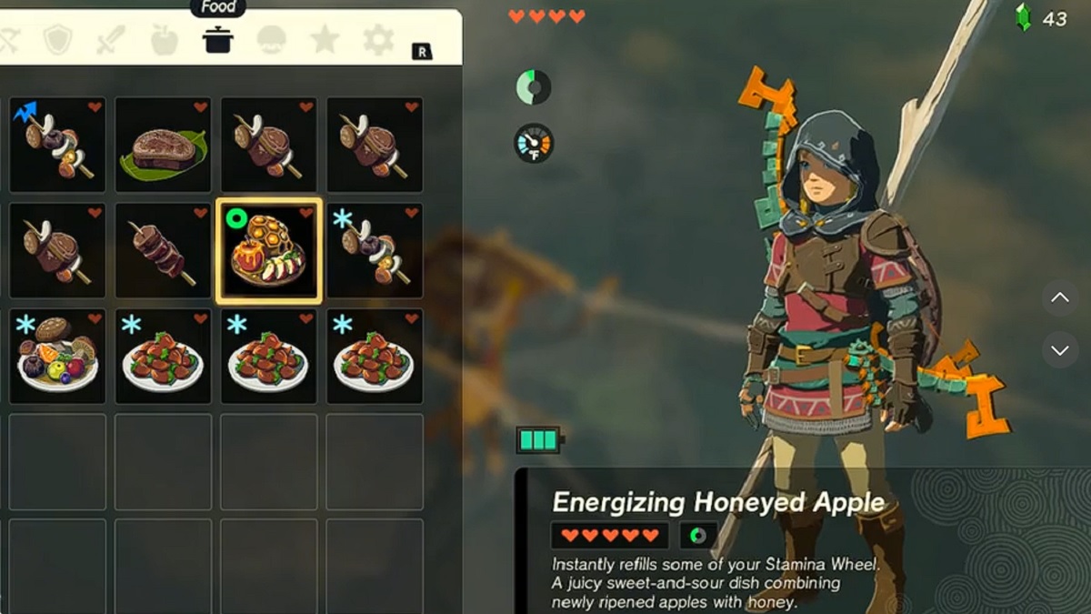 Zelda: Tears of the Kingdom Honeyed Apple Recipe Ingredients List ...