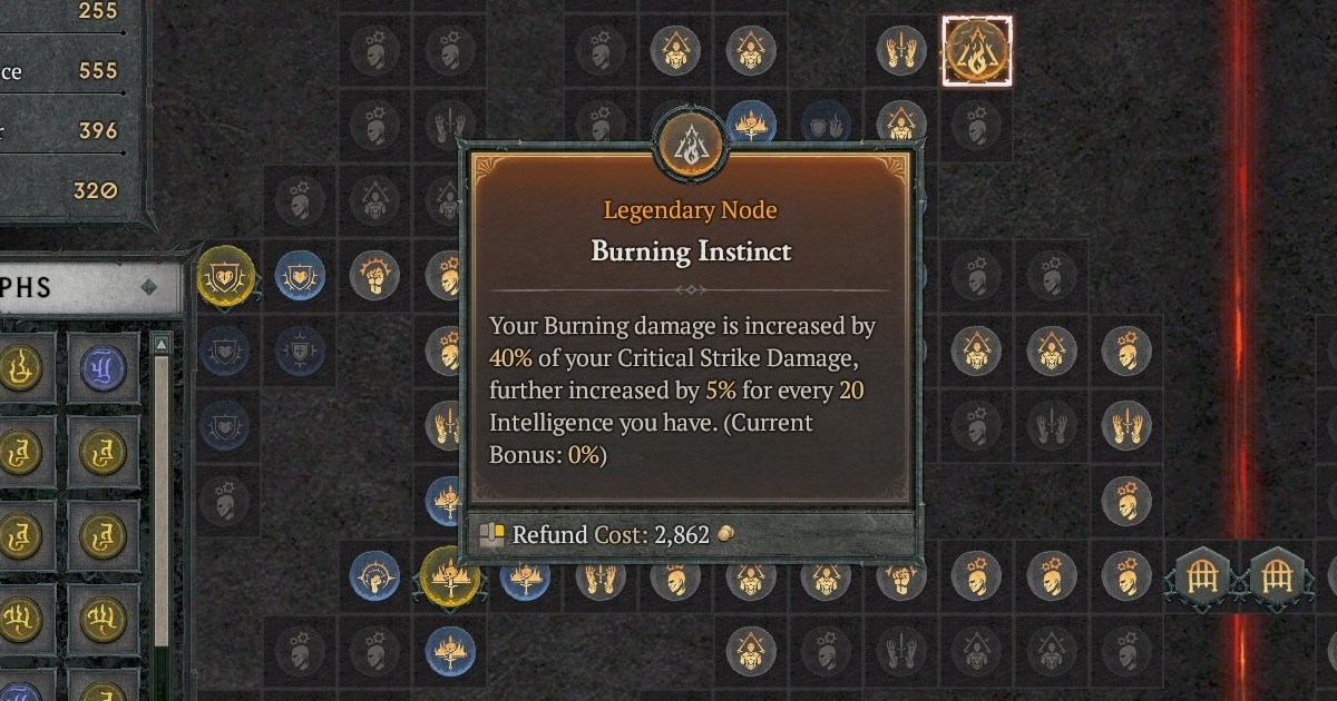 Diablo 4 Burning Instinct Bug: How to Fix 0% Bonus for Paragon Legendary Node - GameRevolution