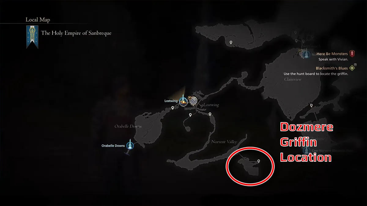 Final Fantasy 16 Where is the Griffin Location?: Dozmare Hunt Location ...
