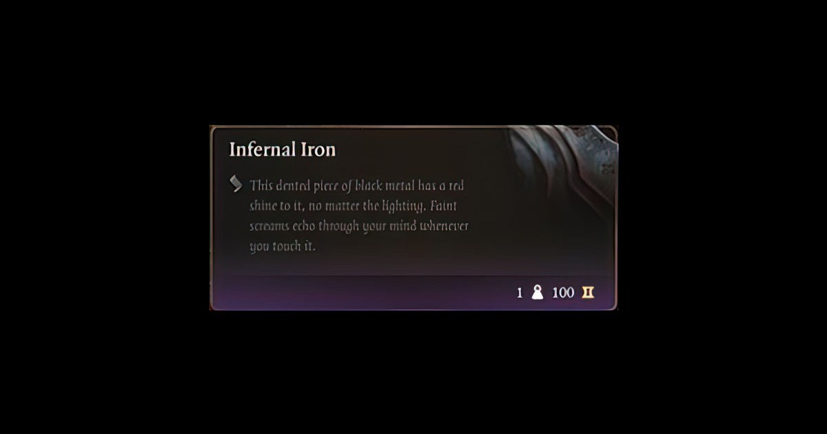 Baldur's Gate 3 Infernal Iron: What is it Used For and Can I Sell it ...