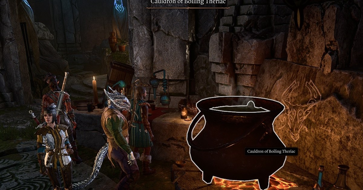 Baldur's Gate 3 Cauldron of Boiling Theriac: How to Craft Elixir of ...