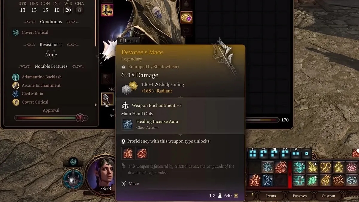 Baldur's Gate 3 Divine Intervention Mace Weapon: What Does Arm Thy Servant Do? - GameRevolution