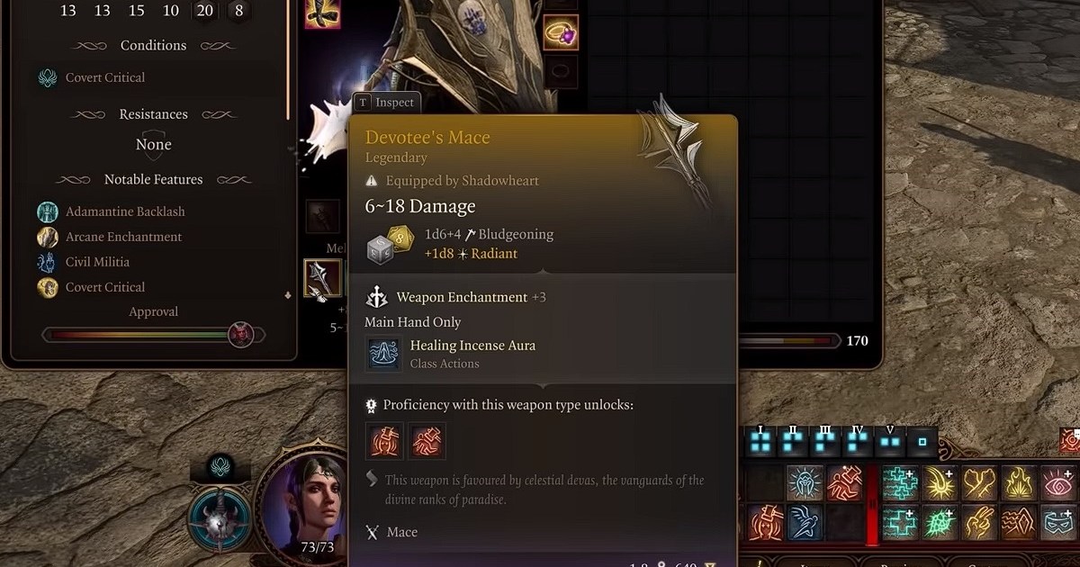 Baldur's Gate 3 Divine Intervention Mace Weapon: What Does Arm Thy Servant Do? - GameRevolution