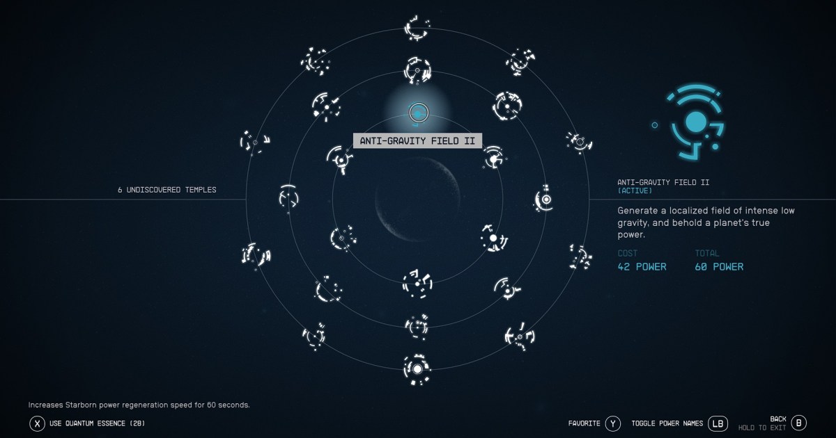 Starfield Best Powers: Tier List of Power Rankings - GameRevolution