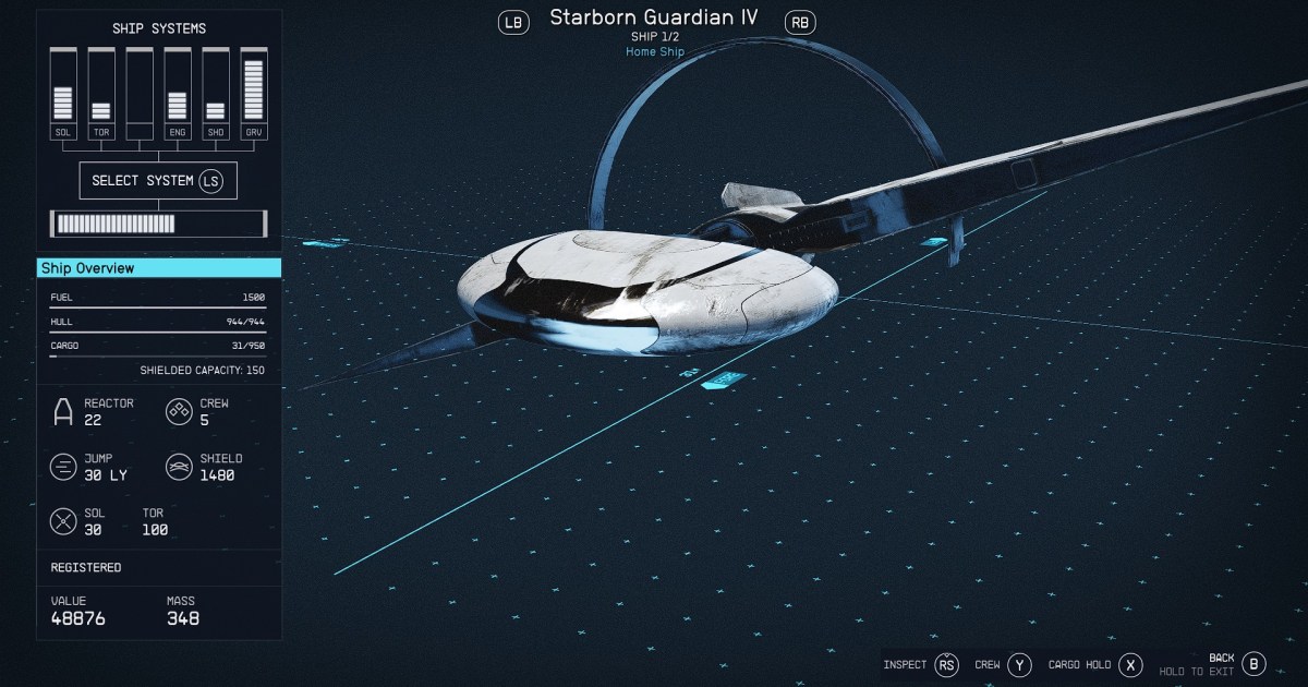 Starfield Starborn Guardian Starship: How to Max Upgrade Starborn Ship ...