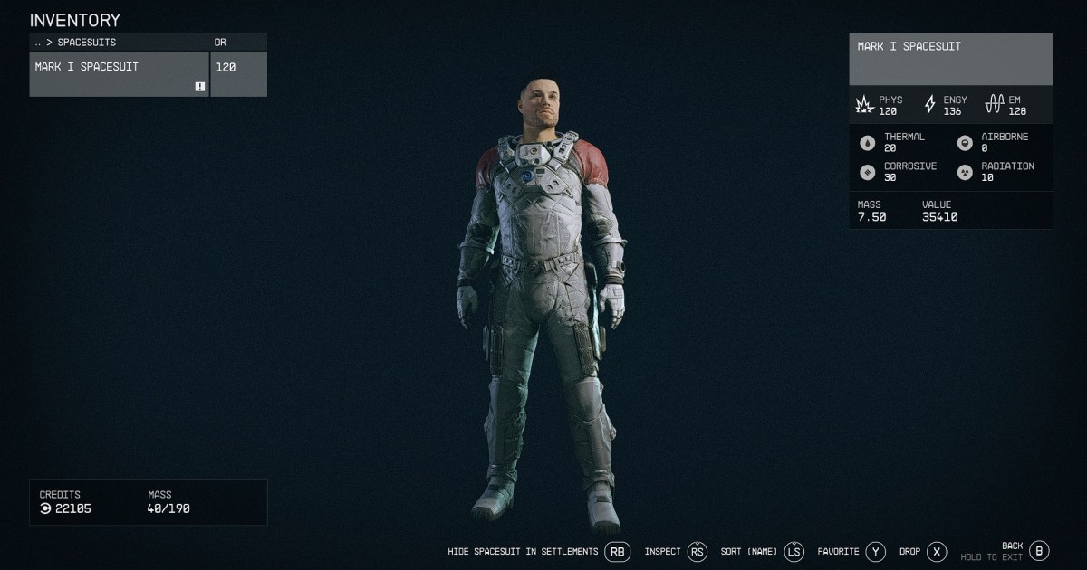 Starfield Mark 1 Spacesuit Glitch: How to Find Crack in Space Suit Case ...