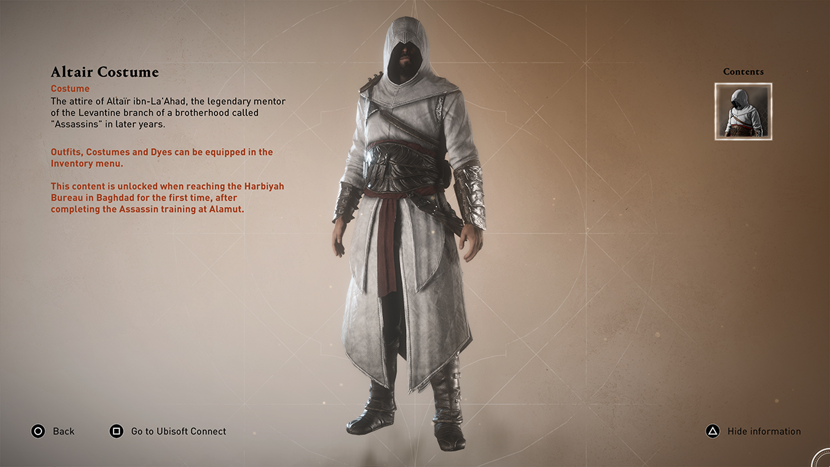AC Mirage Altair Skin: How to Get the AC1 Costume in Assassin's Creed ...