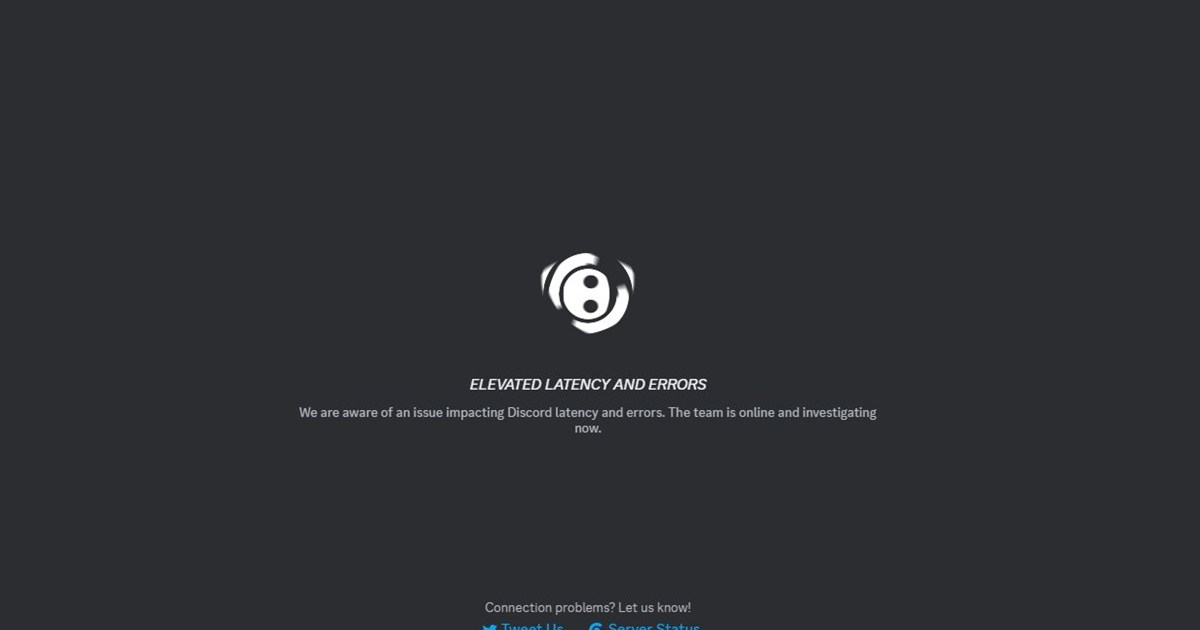 Discord Server Down What Does Elevated Latency And Errors Message