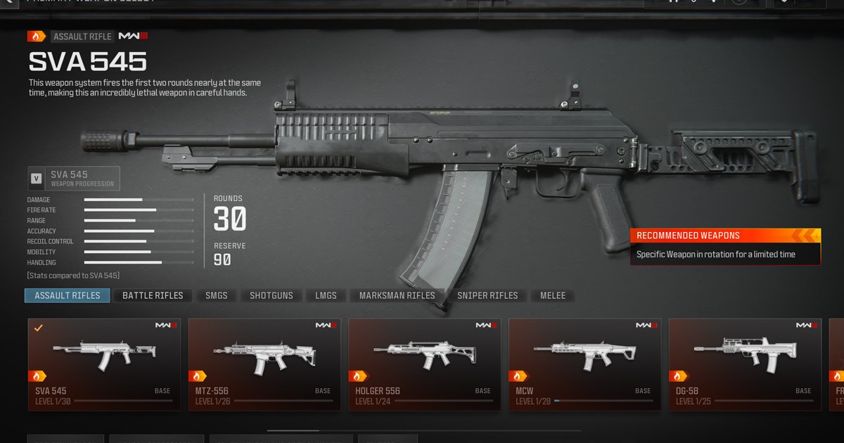 MW3: Best SVA 545 Loadout & Attachments for Modern Warfare 3 - GameRevolution
