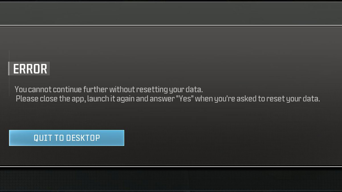 MW3 Warzone You Cannot Continue Further Without Resetting Your Data Error Fix - GameRevolution