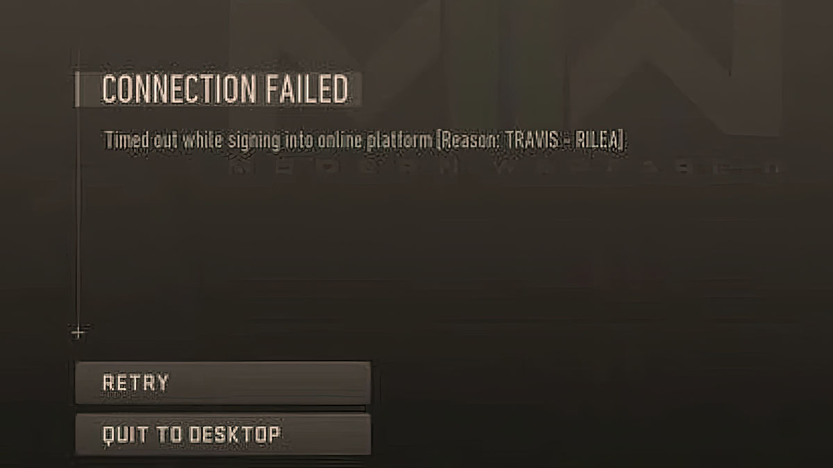 MW3 and Warzone Travis Rilea Error: Timed Out While Signing Into Online ...