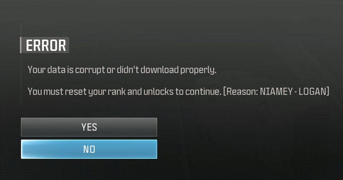 MW3 Warzone: Your Data is Corrupt or Didn't Download Properly Error Fix Reason: NIAMEY-LOGAN ...