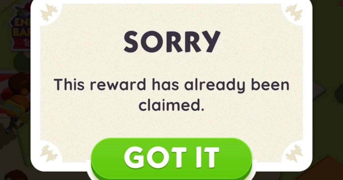 Monopoly Go Dice Links Not Working Error: "Sorry, The Reward Has ...