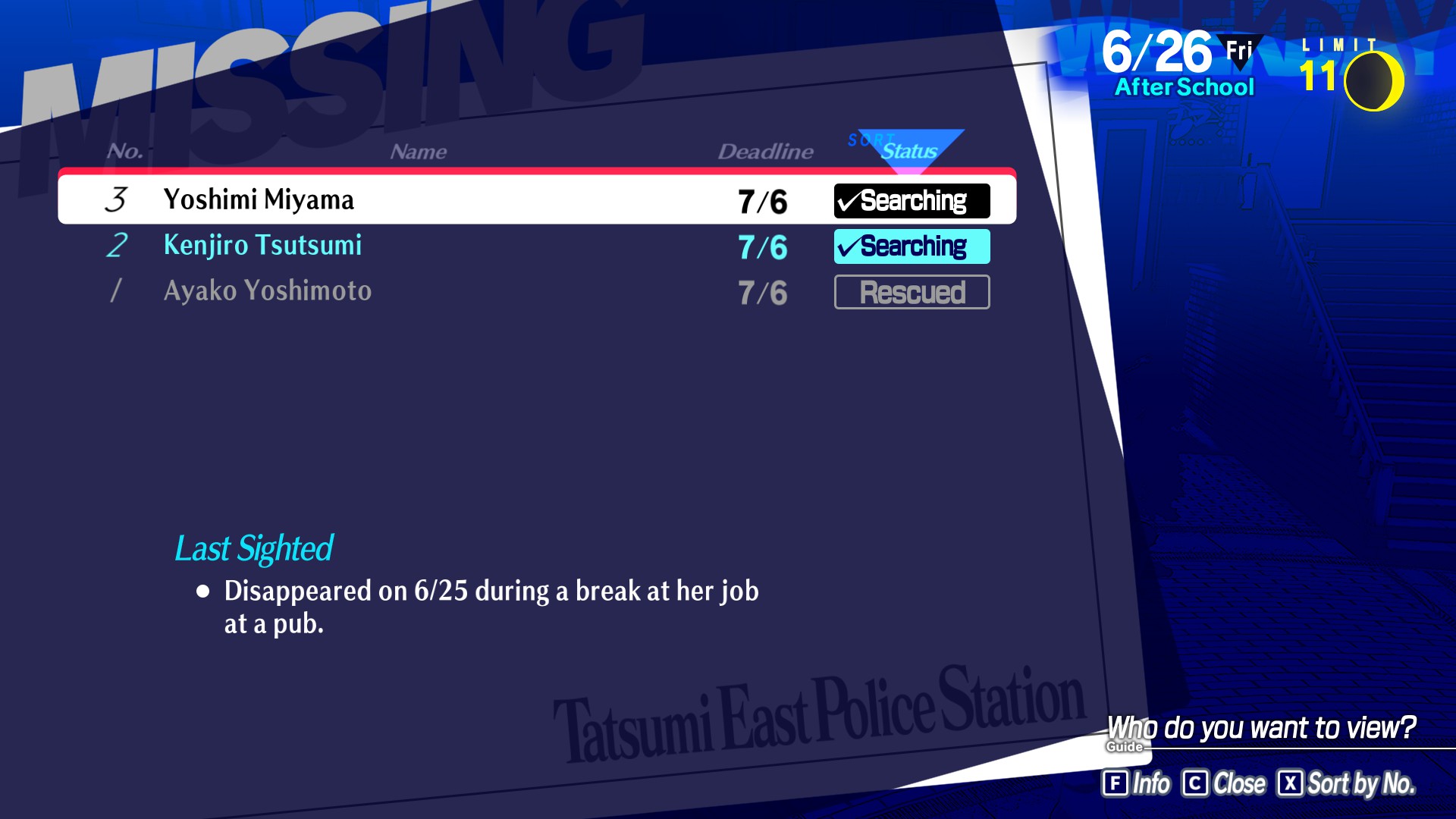 Persona 3 Reload Missing Person Dates: List of Calendar Deadlines ...