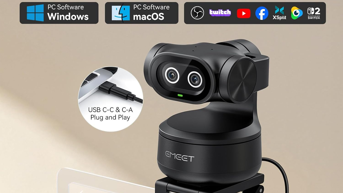 EMEET PIXY Dual-Camera AI PTZ 4K Webcam Review - GameRevolution